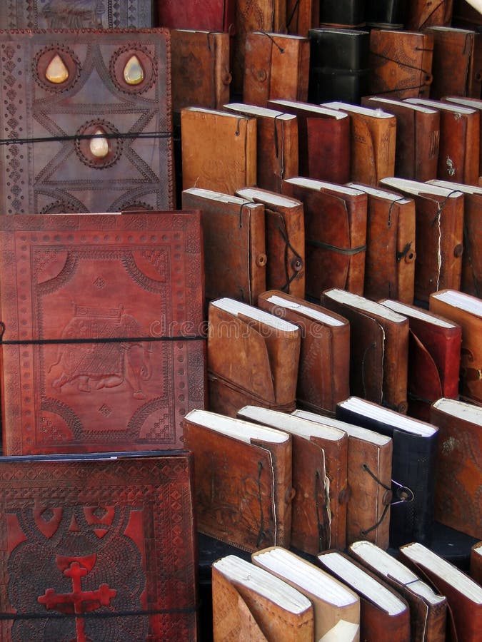 Handmade Paper Books and Journals Stock Photo - Image of market, paper ...
