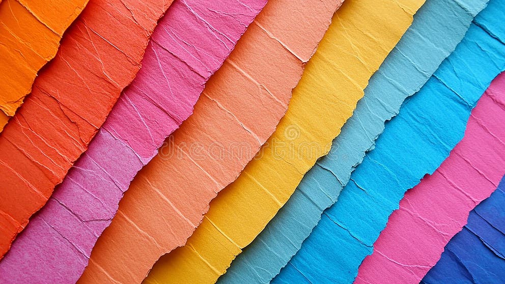 Handmade Paper with Bright Stripes Handmade Paper Featuring Bright ...