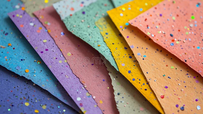 Handmade Paper with Colorful Specks Handmade Paper Featuring Colorful ...
