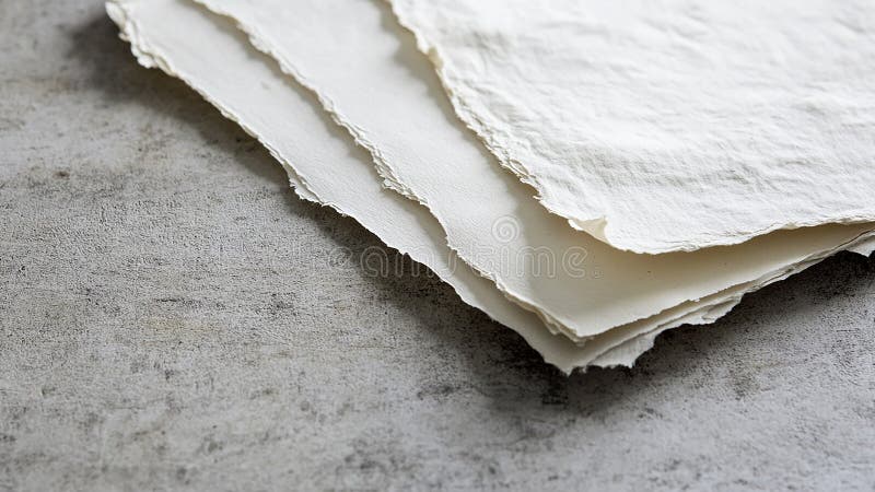 Handmade Paper with Deckle Edges Rough Handmade Paper with Irregular ...