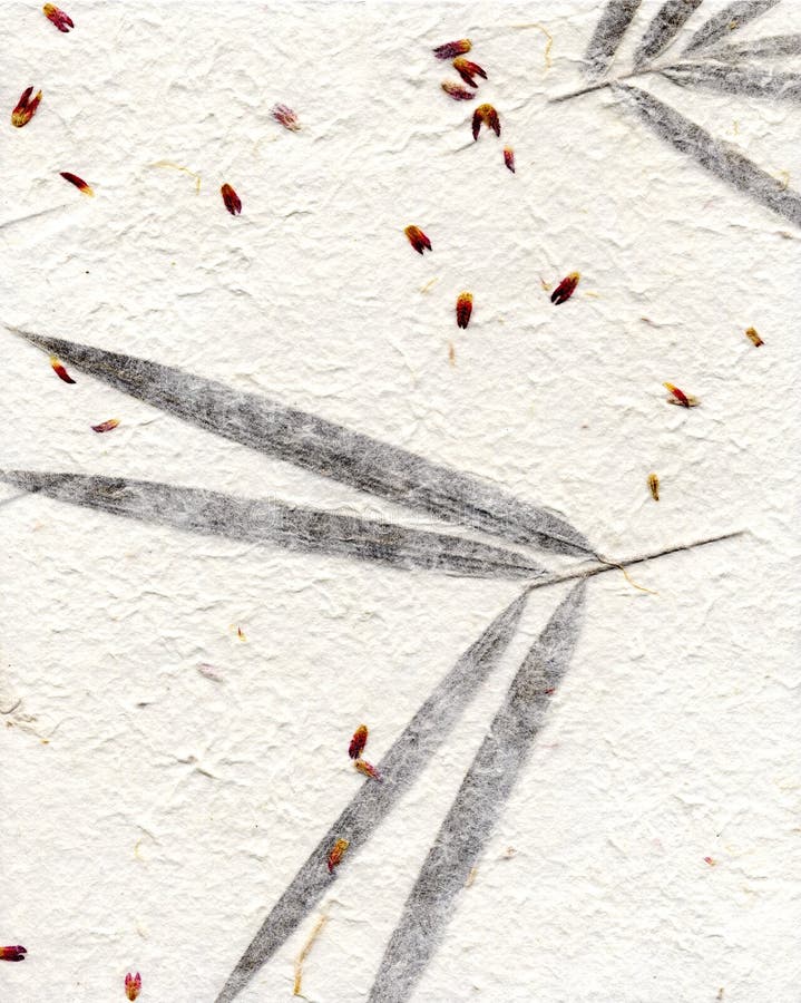 Handmade paper and leaf stock image. Image of nature, detail - 5648961