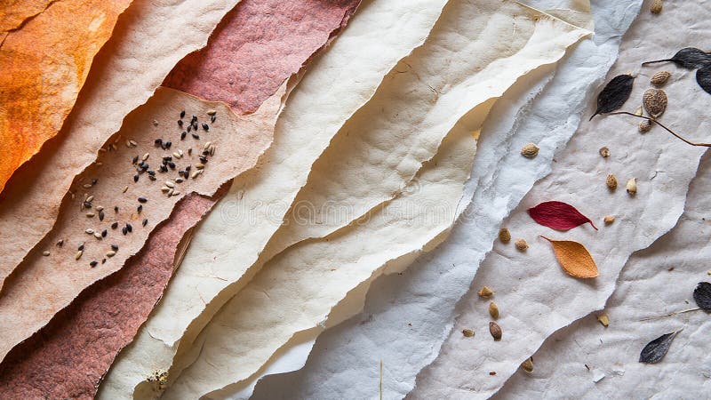 Handmade Paper with Embedded Seeds Handmade Paper Featuring Embedded ...