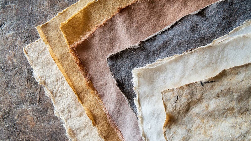Handmade Paper with Mixed Fibers Handmade Paper with a Mix of Different ...
