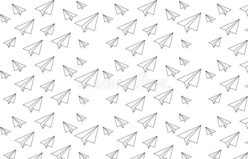 Handmade Paper Plane Texture Symbol Air Icon Flight Stock Illustration ...