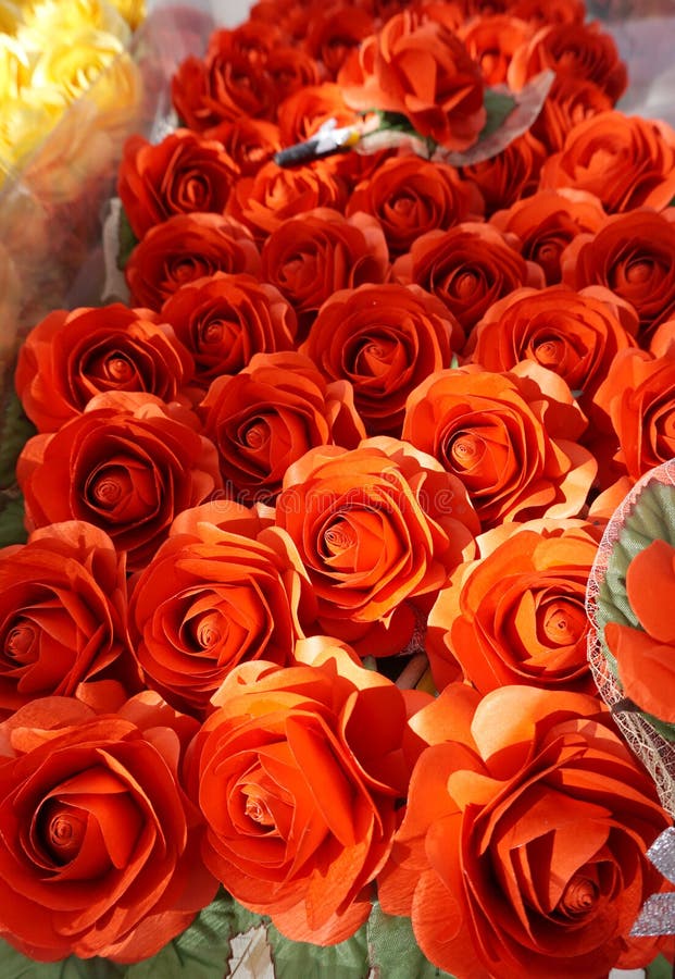 Handmade paper red roses stock image. Image of craft - 57890731