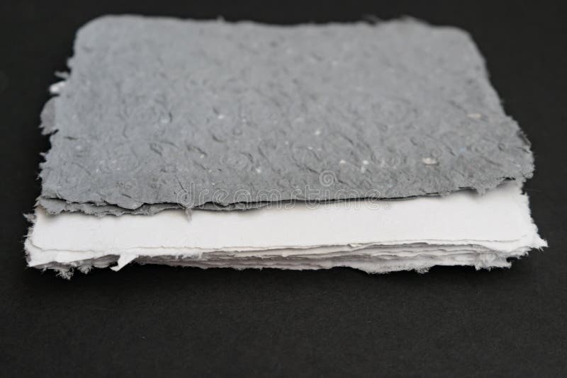 Handmade Paper. a Stack of Texture Paper Stock Image - Image of concept ...