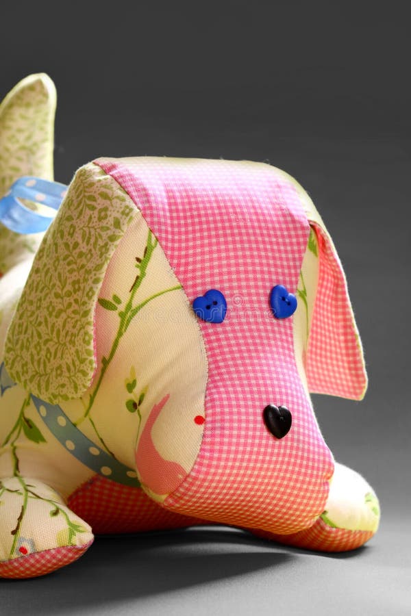 Handmade patchwork dog toy stock photo. Image of craft - 94652450