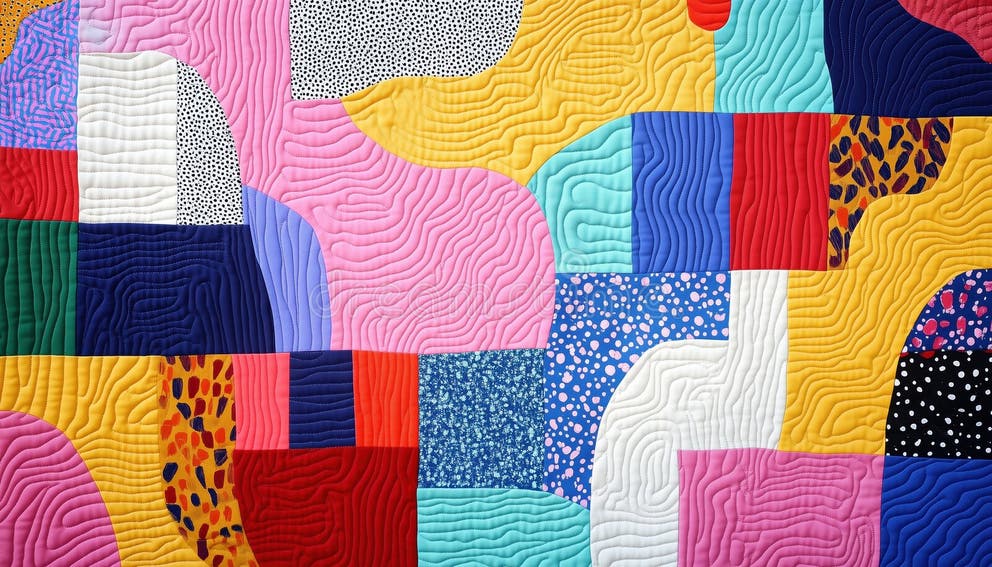 Handmade Patchwork Pattern for a Fun and Modern Backdrop: Full Hand ...