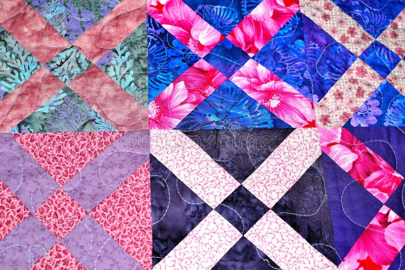 Handmade Patchwork Quilt Texture Backround Stock Photo - Image of ...