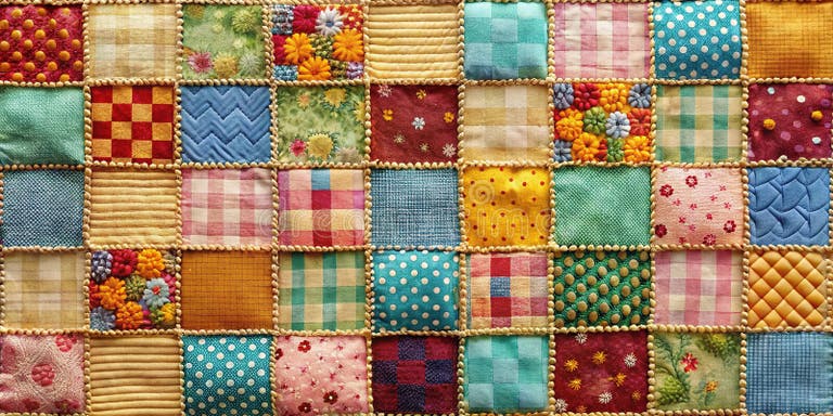 Handmade Patchwork Squares Wallpaper Texture a Vibrant Customizable ...
