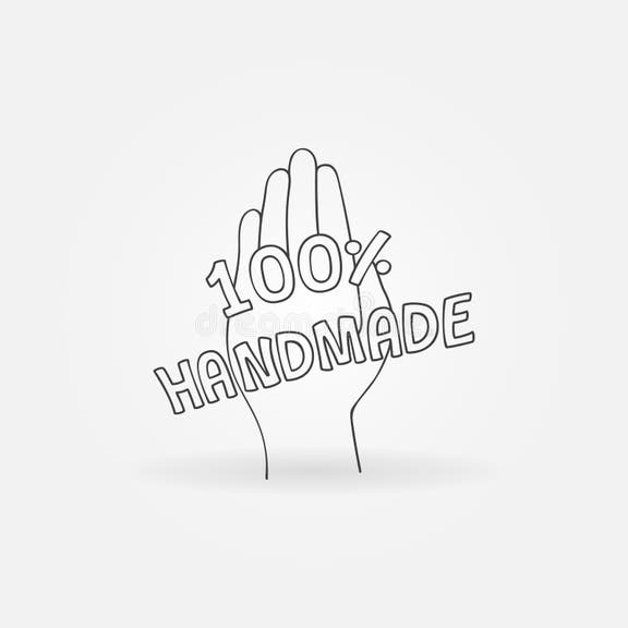 Handmade 100 Percent Vector Concept Modern Icon or Sign Stock Vector ...