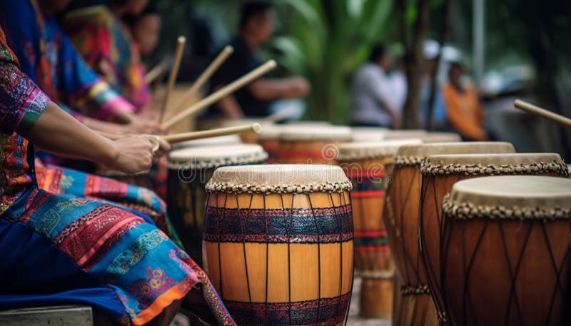 Handmade Percussion Instruments Create Vibrant Festival Music Generated ...