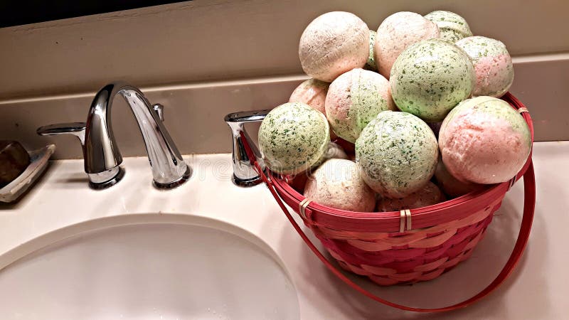 Handmade Bath Bombs on Sink Stock Image - Image of artisan, bombs ...