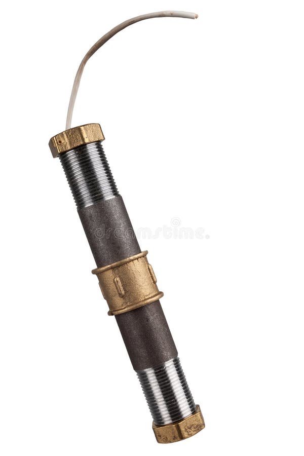Handmade Pipe Bomb with Slow Match Stock Image - Image of hand, weapons ...