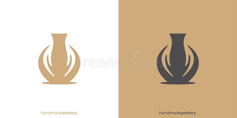 Simple Handmade Pottery Logo Stock Vector - Illustration of work, hand ...