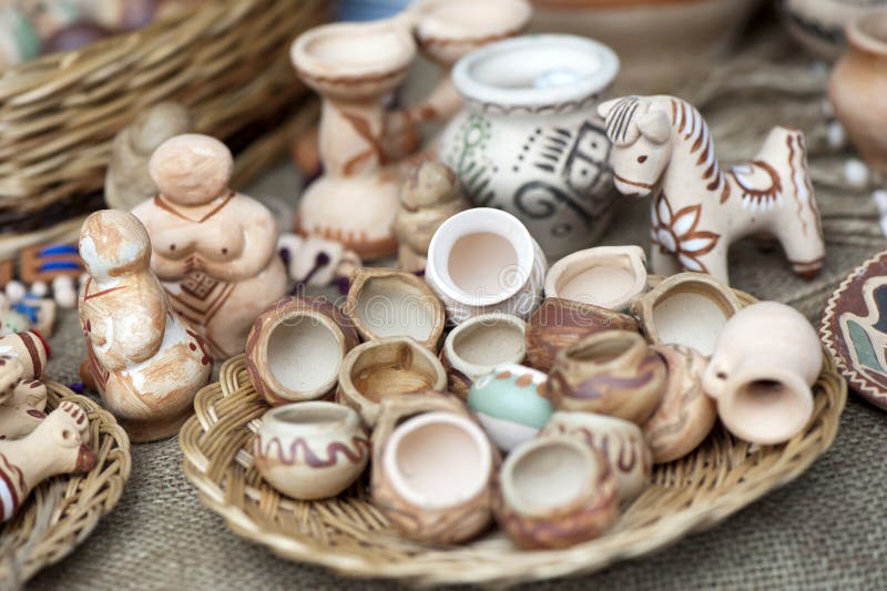 Handmade pottery stock image. Image of plate, glassware - 29867733