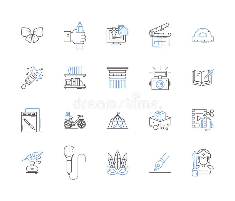 Handmade Projects Outline Icons Collection. Handmade, Project, DIY ...