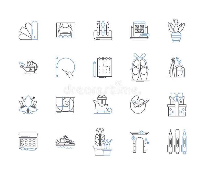 Handmade Projects Outline Icons Collection. Handmade, Project, DIY ...