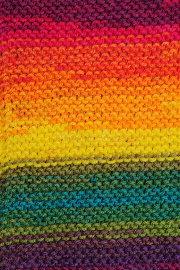 Handmade Rainbow Colored Seamless Knitted Patterns Texture with ...