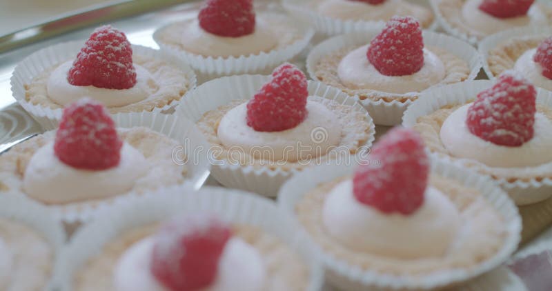 Handmade Raspberry Cakes stock photo. Image of fresh - 245717950
