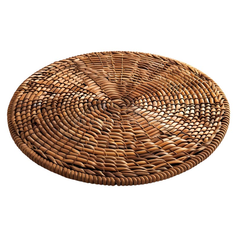 Handmade Rattan Coasters Tea Pot Mat on Transparent Background - Ai ...