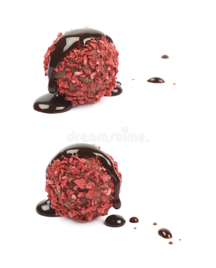 Handmade Red Candy Ball Isolated Stock Photo - Image of sprinkled ...