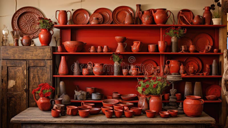 Handmade red showcase stock illustration. Illustration of striking ...