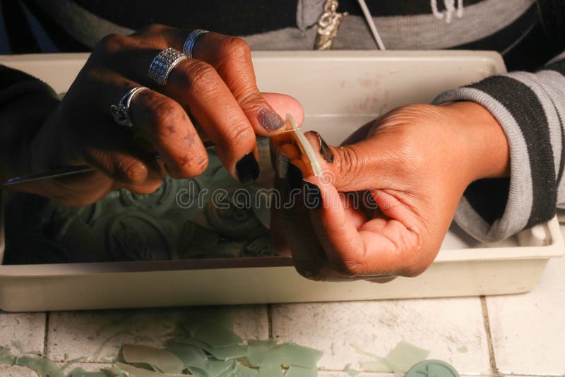 Handmade Ring Making Process Stock Photo - Image of hand, working ...