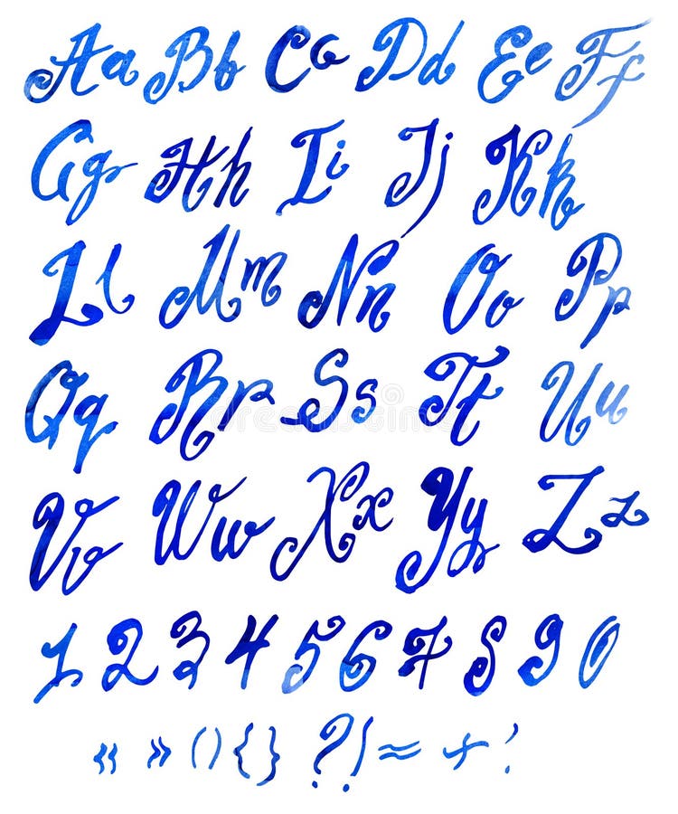 Handmade Roman alphabet stock illustration. Illustration of drawing ...