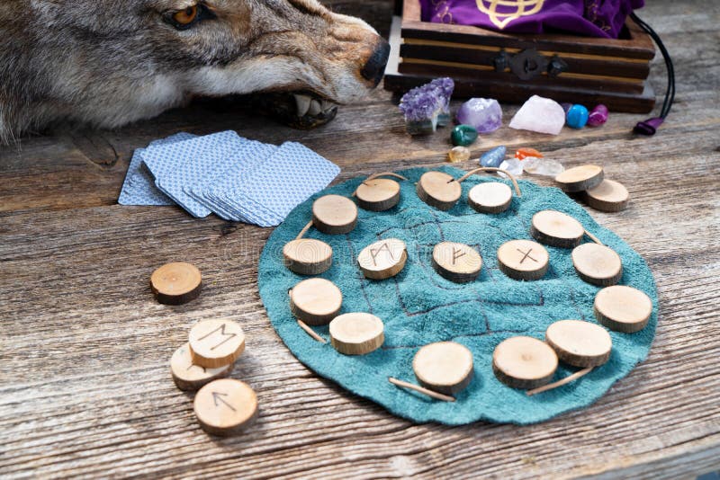 Handmade Runes for Fortunetelling Stock Image - Image of spell, vikings ...