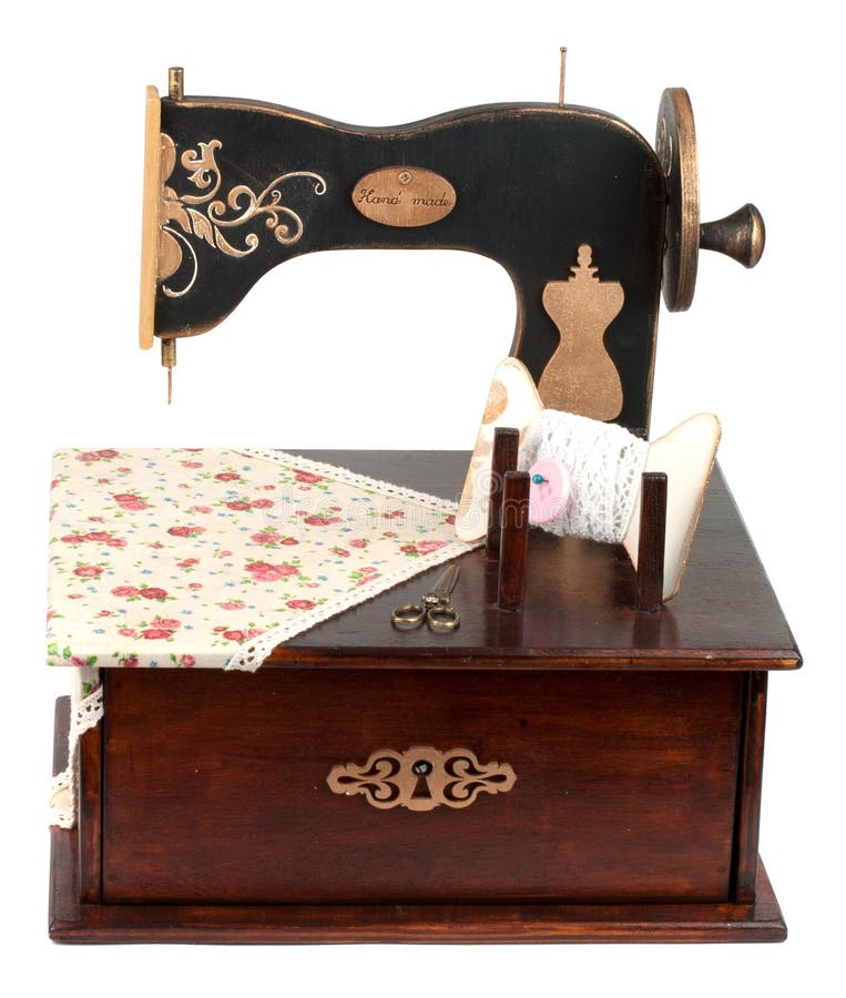 Handmade sewing machine stock image. Image of history - 29337553