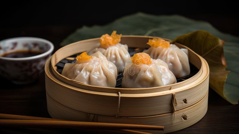 Handmade Shrimp Dumplings, Exquisite Culinary Creations with Meticulous ...