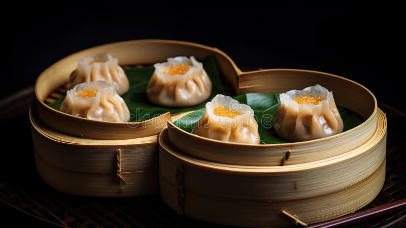 Handmade Shrimp Dumplings, Exquisite Culinary Creations with Meticulous ...