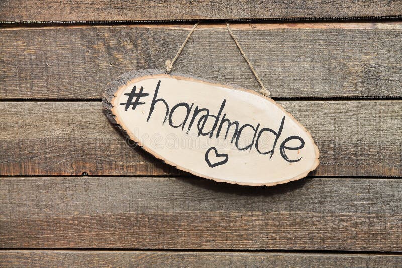 Handmade Sign for Creative Work Stock Photo - Image of craft, hashtag ...