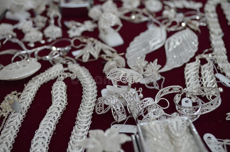 Handmade Silver Jewellery Cyprus Troodos Mountains Stock Photo - Image ...