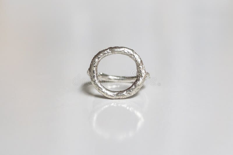 Handmade Silver Ring in the Shape of a Circle, Handmade with a Textured ...