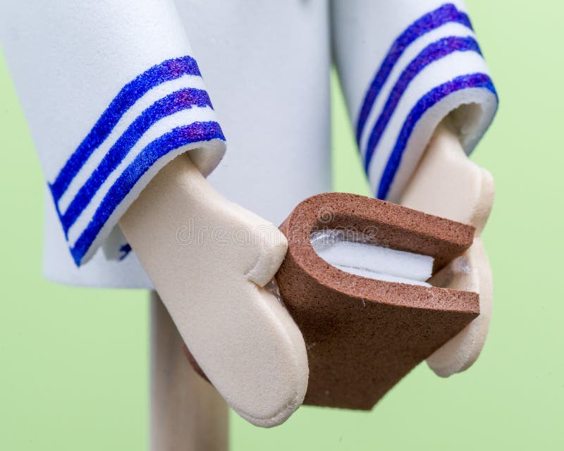 Handmade Small Figure of Child Dressed for First Communion. Detail ...