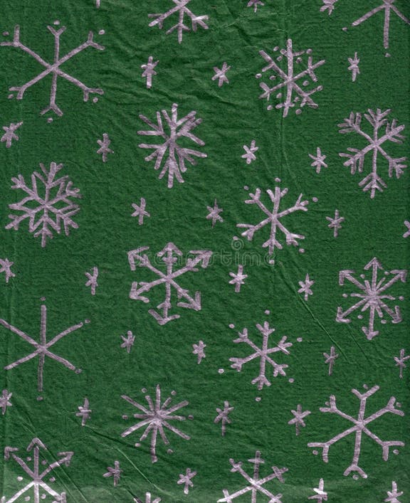 Handmade Snowflake Wrapping-Paper Stock Image - Image of paper, retro ...
