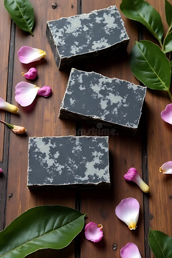 Handmade Soap Display with Floral Accents Rustic Setting Natural ...