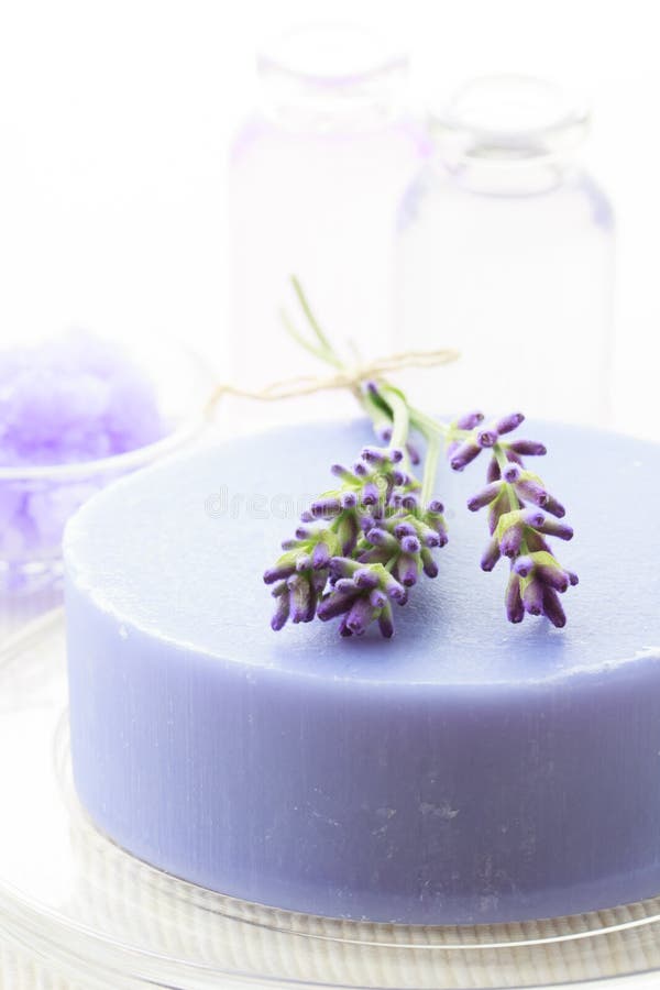 Handmade Soap with Fresh Lavenders Stock Photo - Image of care, fresh ...