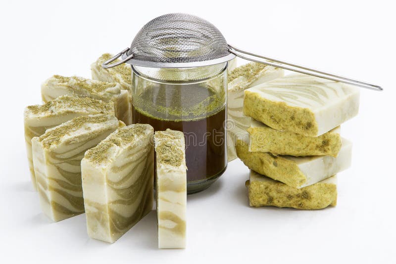 Handmade Soap with Green Tea Aroma Shaped Like Cake Stock Photo - Image ...