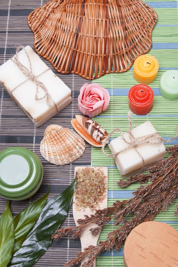 Handmade Soap with Natural Ingredients Stock Image - Image of leaf ...
