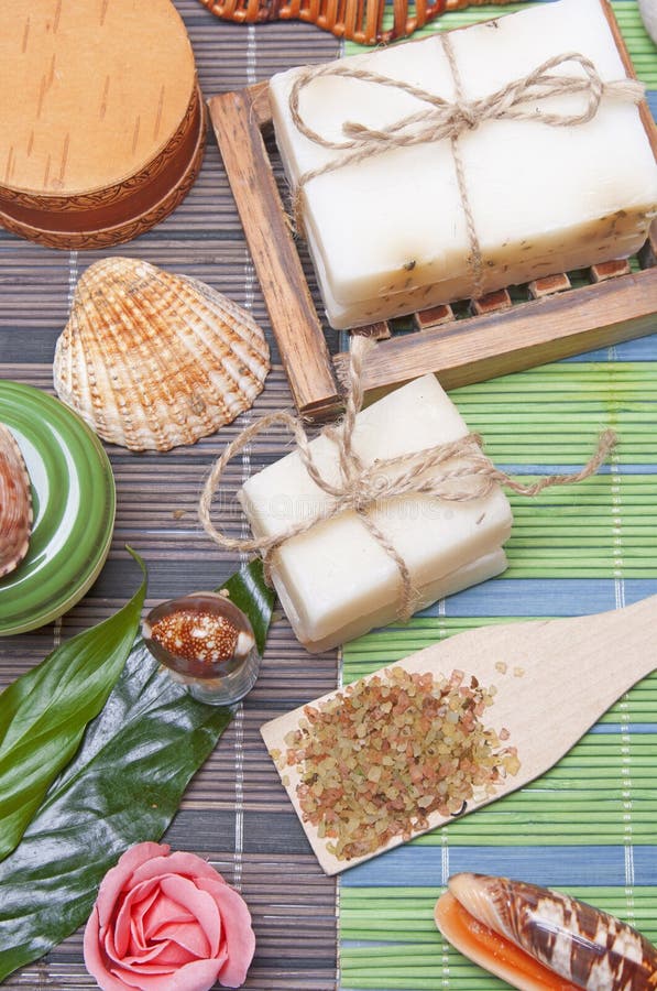 Handmade Soap with Natural Ingredients Stock Photo - Image of green ...