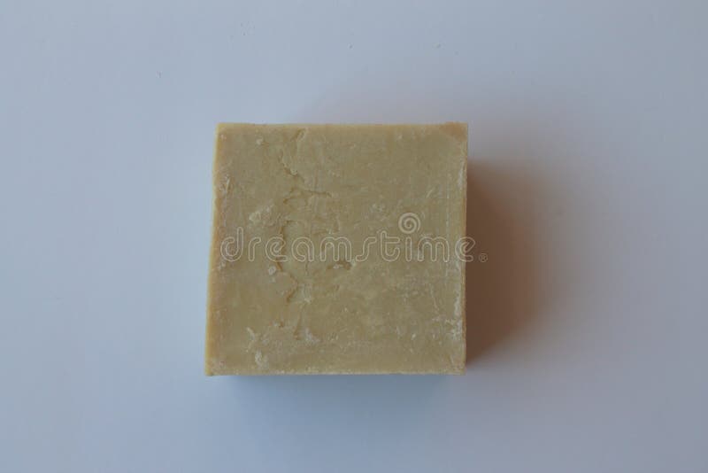 Rustic Bar of Natural Handmade Olive Oil Soap. Stock Image - Image of ...