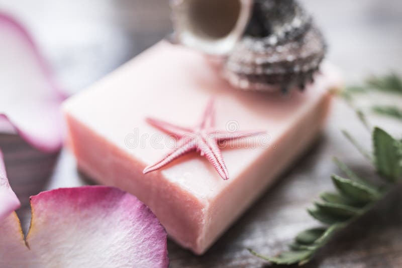 Handmade Soap and a Small Starfish Stock Photo - Image of freshness ...