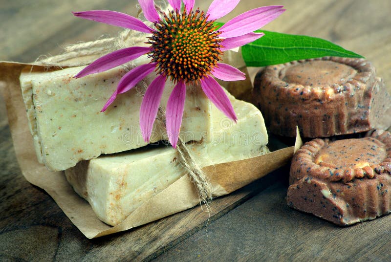 Handmade Soap on a Wooden Table Stock Photo - Image of table, handmade ...