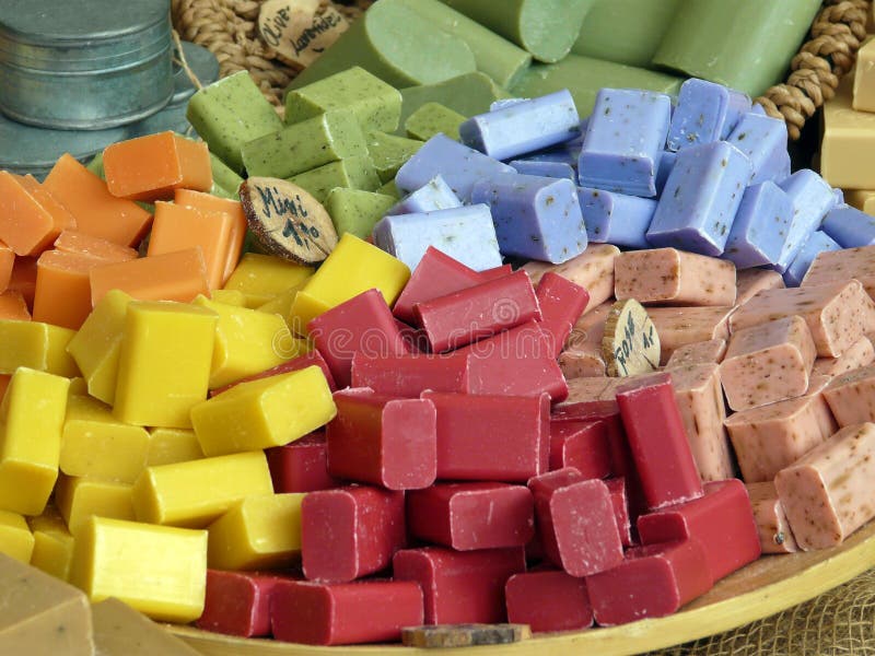 Handmade Soaps on Medieval Market Stock Image - Image of camp, market ...