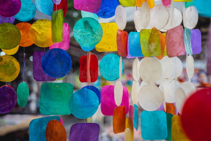 Handmade Souvenir Decorated With Colorful Art Glass Different Shapes Stock Image Image Of