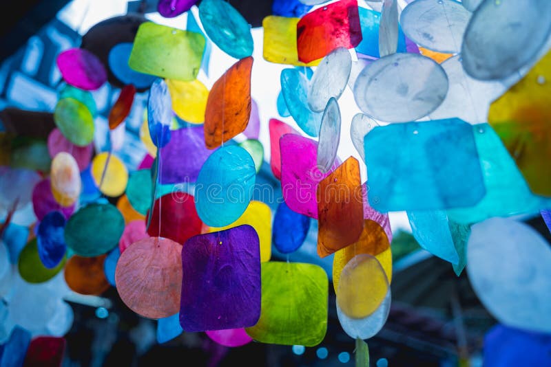 Handmade Souvenir Decorated With Colorful Art Glass Different Shapes Stock Image Image Of