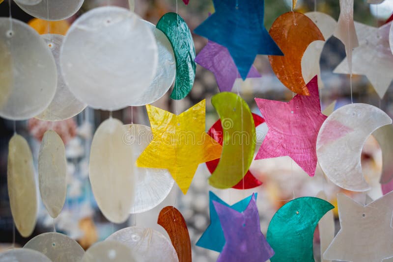 Handmade Souvenir Decorated With Colorful Art Glass Different Shapes Stock Image Image Of